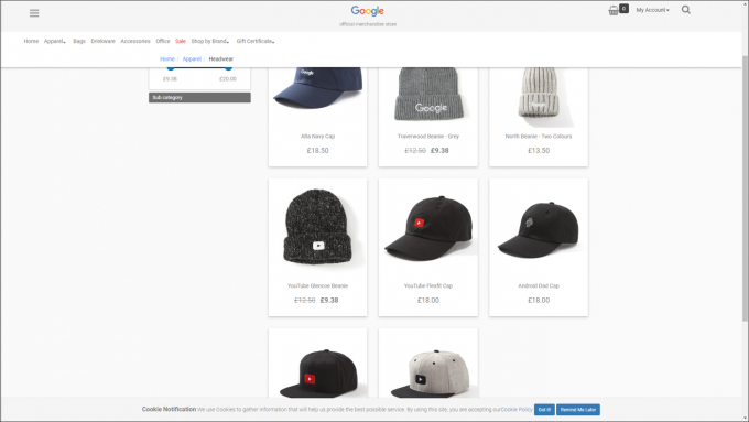 Google Merchandise Store